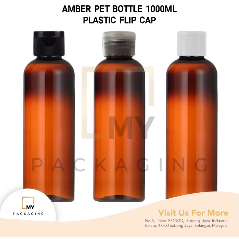1000ml Empty Plastic Bottle with Plastic Flip Cap packaging for toner ...