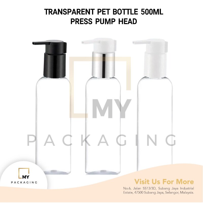 500ml Empty Plastic Bottle with Press Pump Head packaging for toner ...