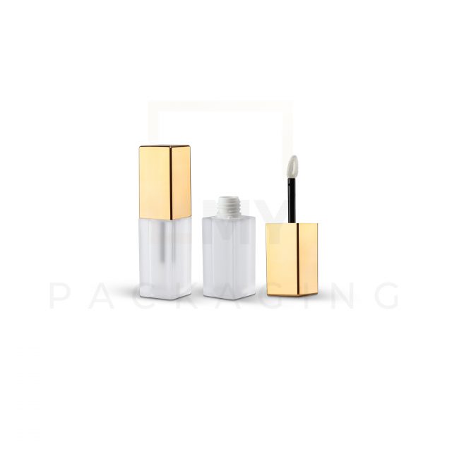 LIPGLOSS CASING SQUARE-GOLD+FROSTED