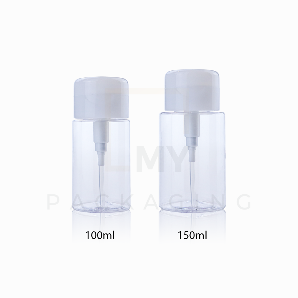 PUMP DISPENSER TRANSPARENT BOTTLE+WHITE PUMP - My Packaging Sdn Bhd